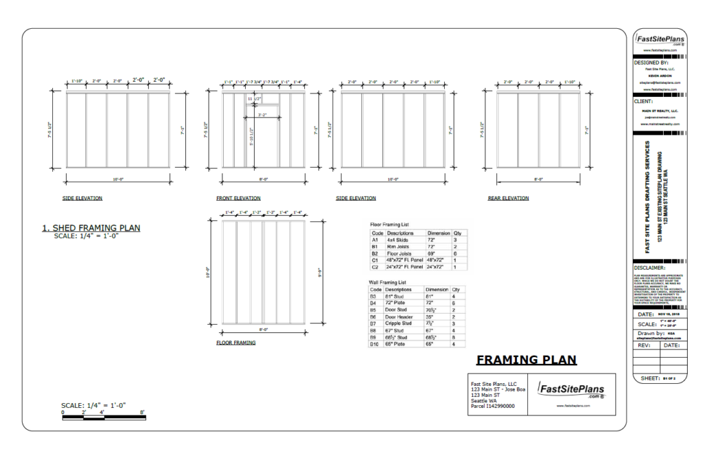 Sheds & Detached Structures | Fast Site Plans