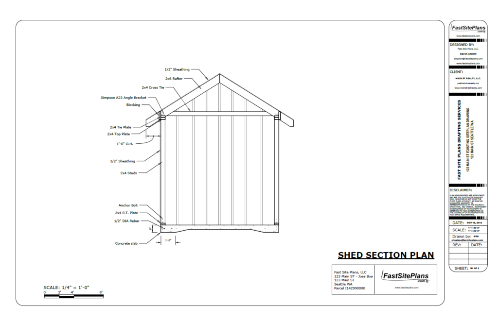Sheds & Detached Structures | Fast Site Plans